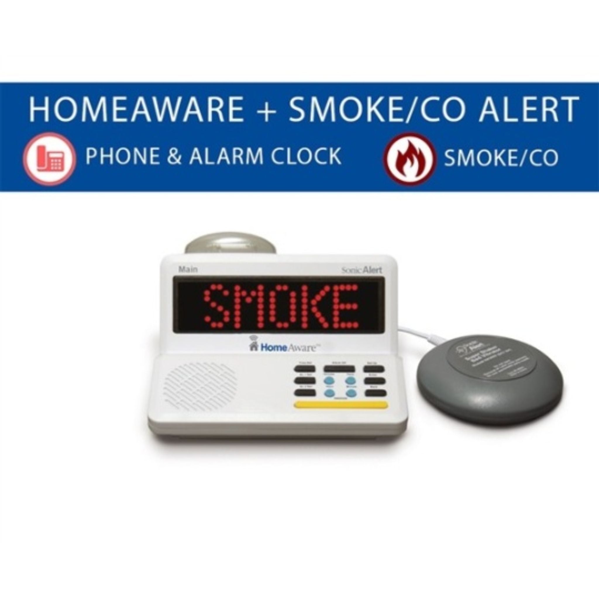 Smoke Detector for the Deaf - Carbon Monoxide Detector with Strobe ...